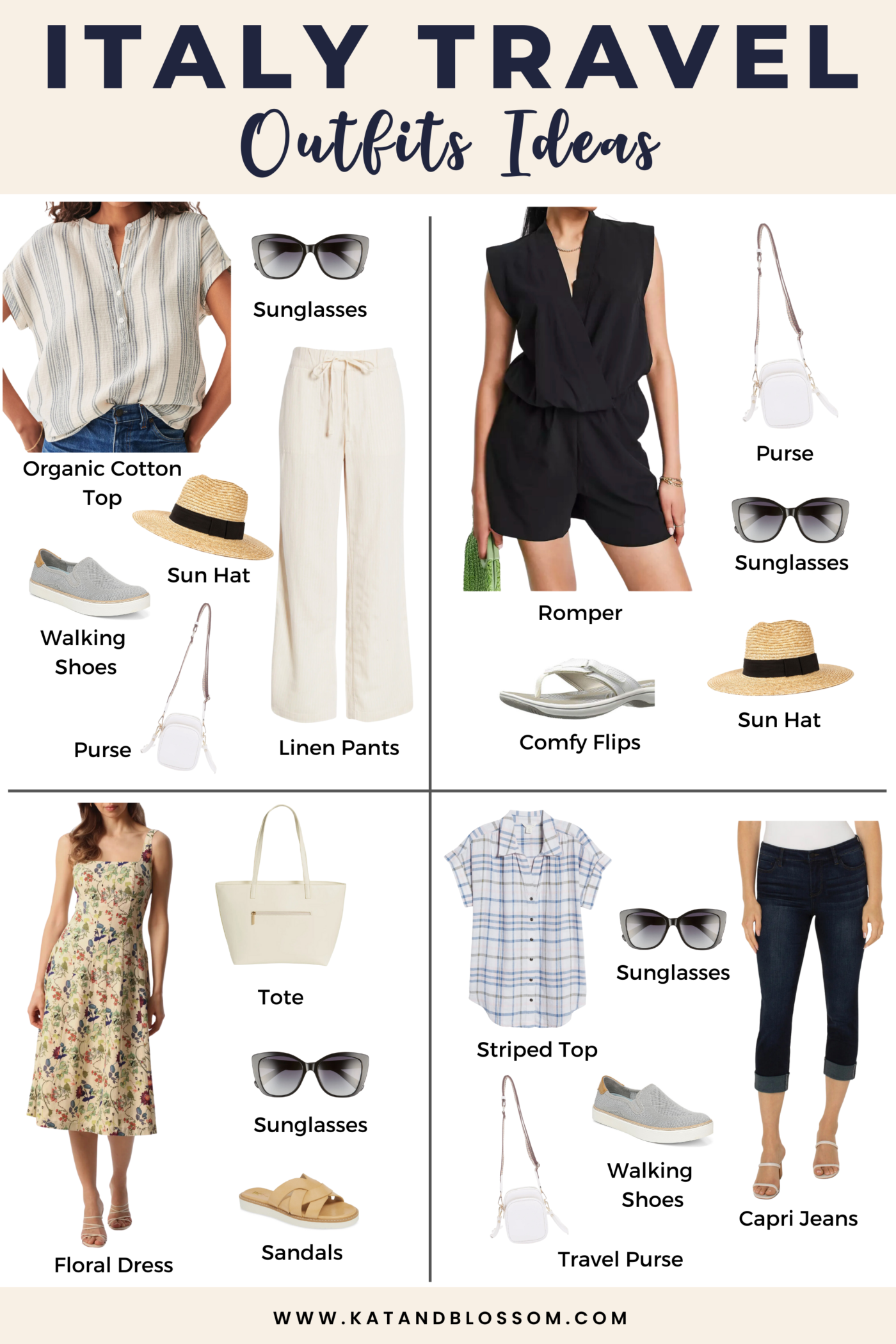 Italy Travel Outfits: Affordable Essentials You Need To Pack - Kat and ...