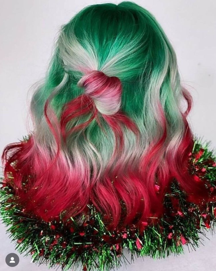 33+ Best Colorful Christmas Hair Colors To Rave Over - Kat and Blossom